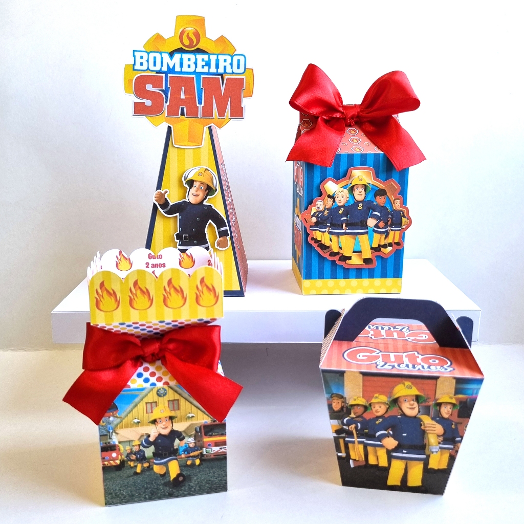 Kit festa Bombeiro Sam - Kit personalizados Bombeiro Sam - Lembrancinha ...