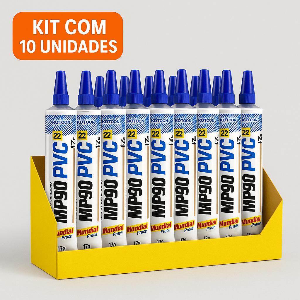 Kit Com 10 Colas Para PVC Mundial Prime Cola Para Tubos E Conexões ...