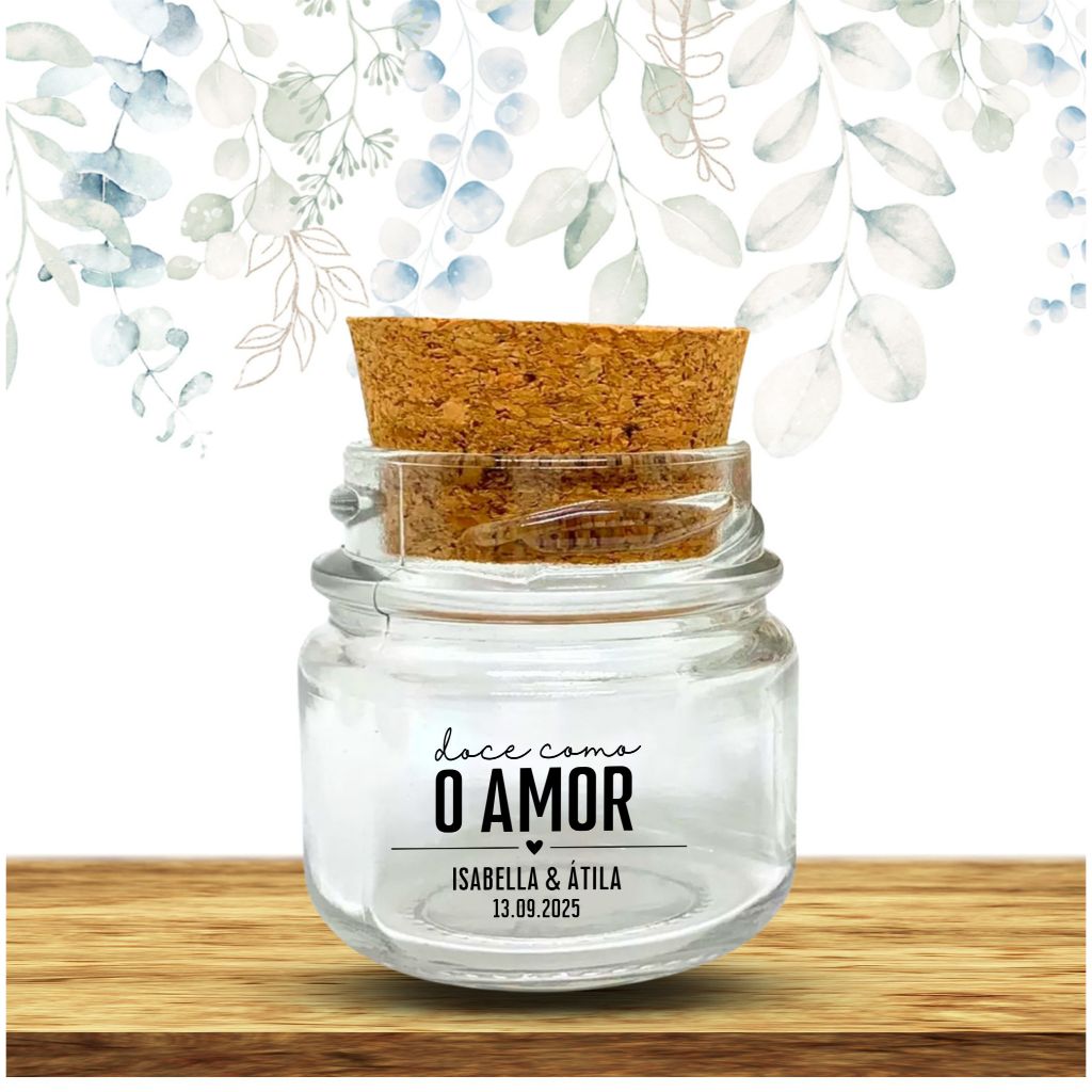Adesivo etiqueta transparente - 3x2cm - Doce como o Amor - para pote de 40 ml | Shopee Brasil