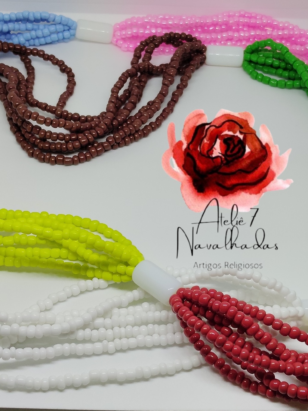 Brajá 7 Fios - Fio de Conta / Guia 7 Linhas - Sete Linhas - Umbanda ...