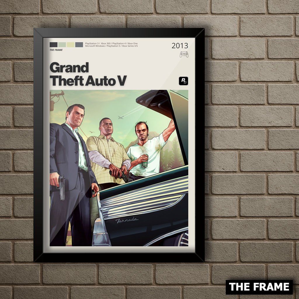 Quadro Decorativo Grand Theft Auto V Gta | Shopee Brasil