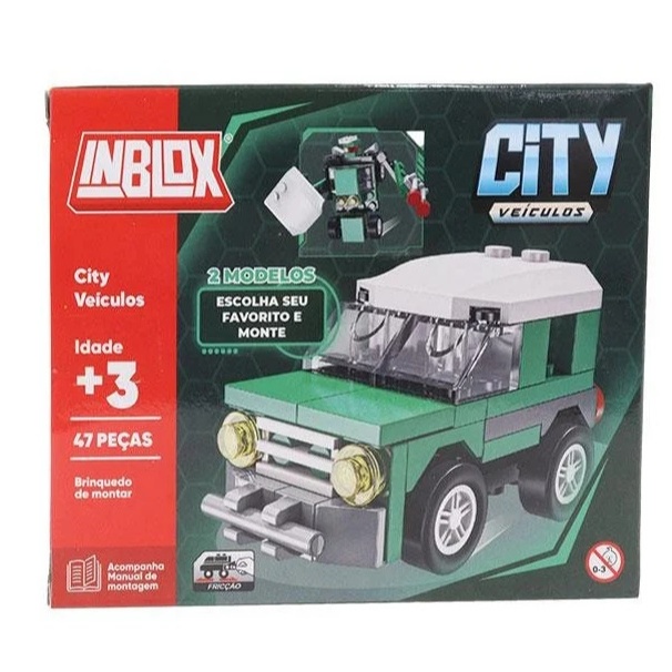 BLOCOS DE MONTAR - CARRO SUV VERDE - VEÍCULOS - CITY CARS - INBLOX ...