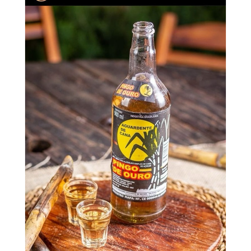 Aguardente da Cana Pingo De Ouro - 960ml | Shopee Brasil