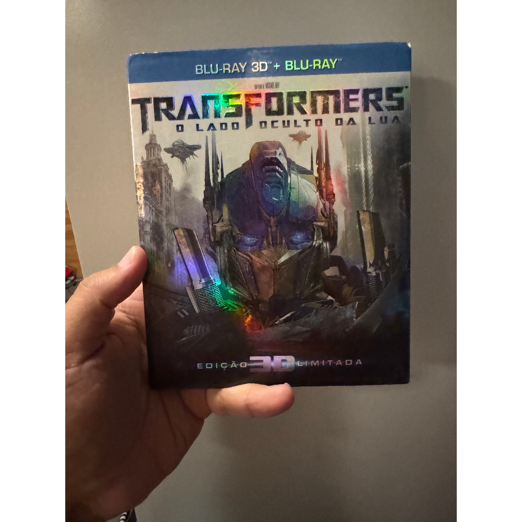 bluray 3D+2D transformers o lado oculto da lua com luva | Shopee Brasil