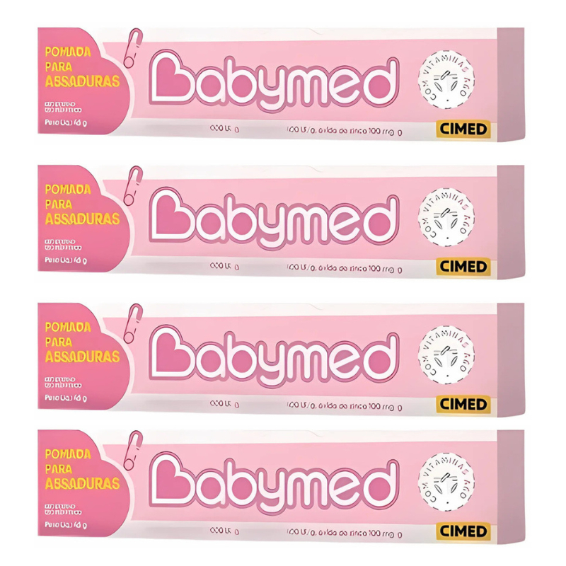 Pomada de Assadura Babymed Rosa 45g kit 4 unidades | Shopee Brasil