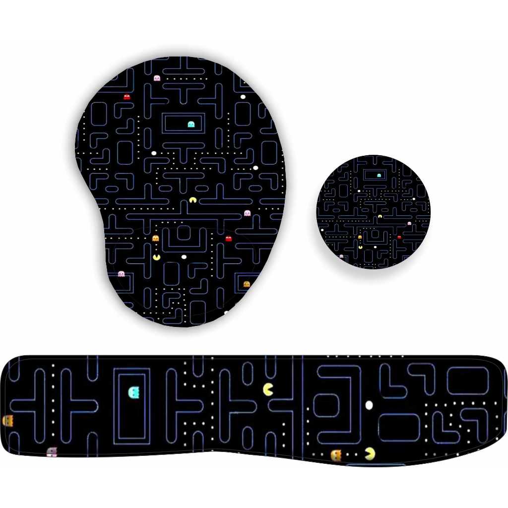 Kit Mouse Pad + Apoio de Teclado + Porta Copos Jogo Pacman | Shopee Brasil