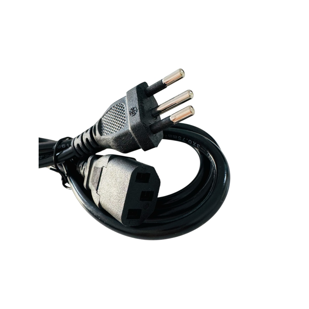 Cabo Força Energia 2 Pinos 10A 1,5 Metros Bipolar Tv Rádio Ps3 Ps4 ...