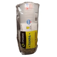 COPOBRAS TAMPA SEM FURO TCT 240 TRANSPARENTE COM 50 UNIDADES | Shopee ...