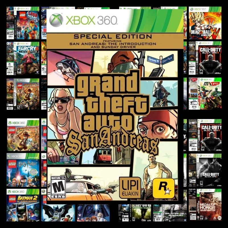 Gta San Andreas X-BOX 360 + 3 Jogos (A ESCOLHA ABAIXO NA LISTA ...