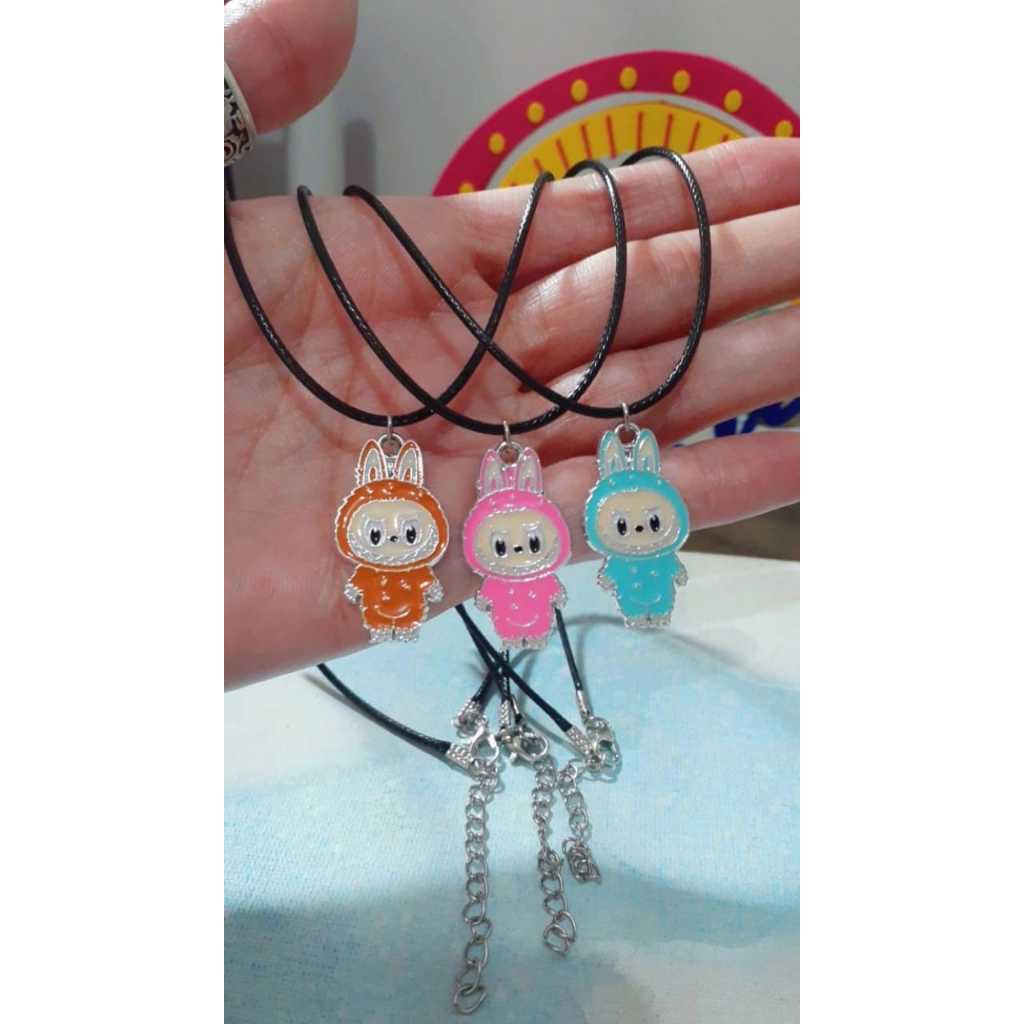 Colar Pingente Labubu fofos Monstrinhos | Shopee Brasil