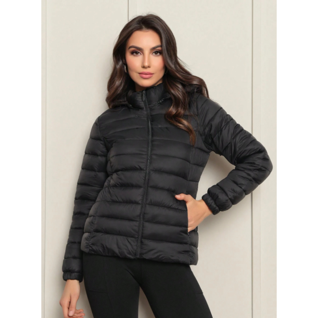 Jaqueta Puffer Feminino Casaco de Frio Bobojaco Impermeável Frio ...