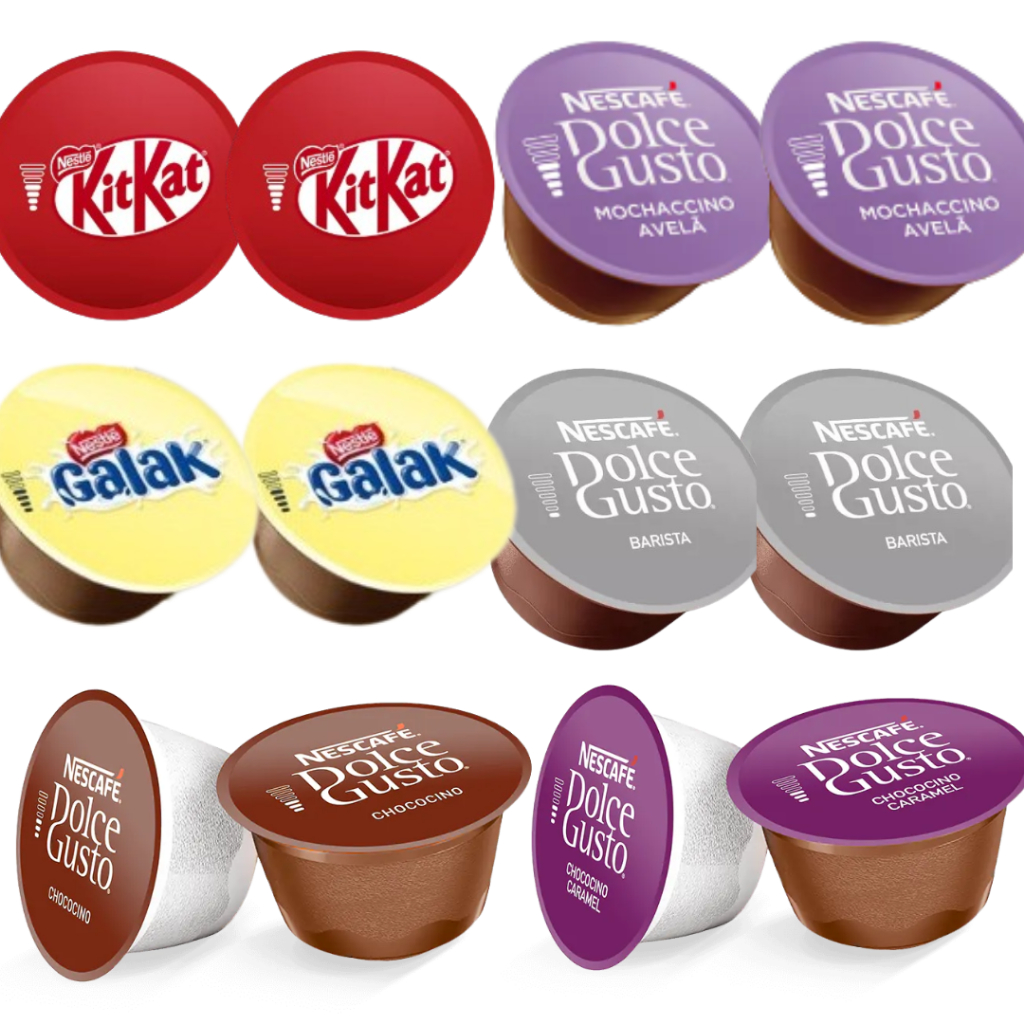 Kit cápsulas Dolce Gusto KitKat, Chococino, Chococino Caramel, Avelã ...