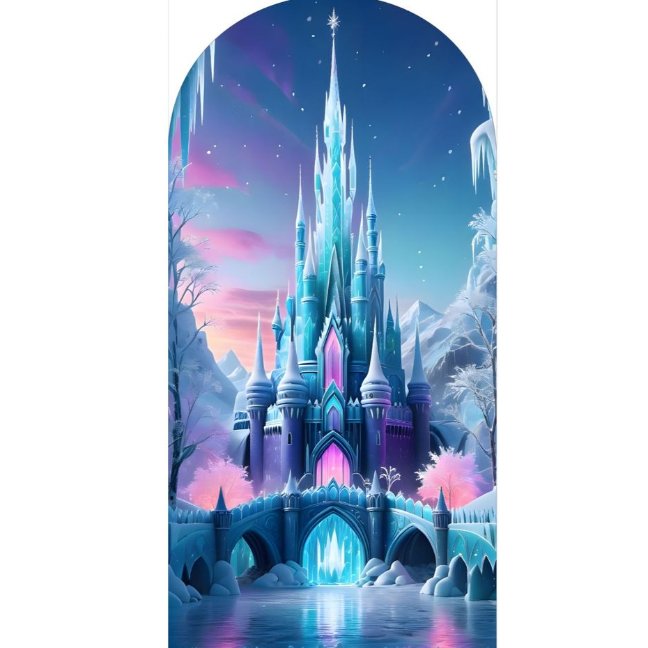 Painel de Festa Sublimado e Romano Tema: Castelo Frozen | Shopee Brasil