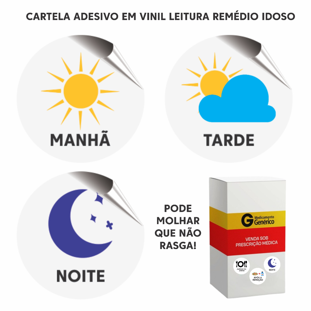 Kit 117 Adesivos etiquetas Vinil Leitura Remédio Idoso | Receituário ...