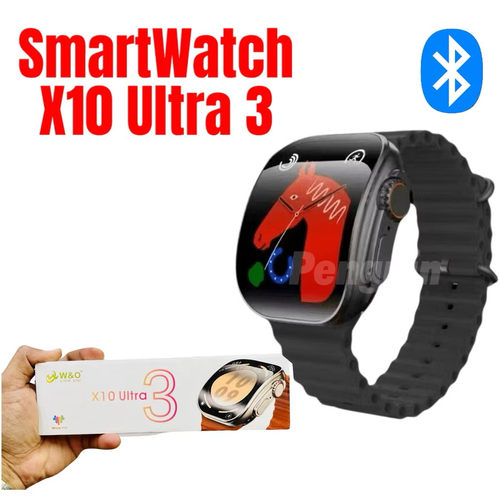 SmartWatch X10 Ultra 3 tela curvada Bluetooth NFC troca pulseira APPs de saude | Shopee Brasil
