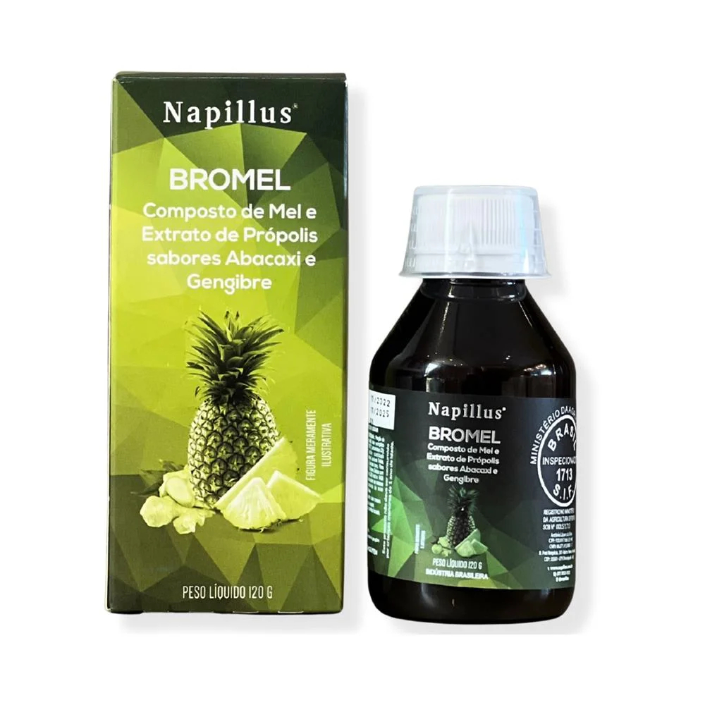 Bromel - Composto de Mel Com Extrato de Própolis, Sabores Abacaxi e ...
