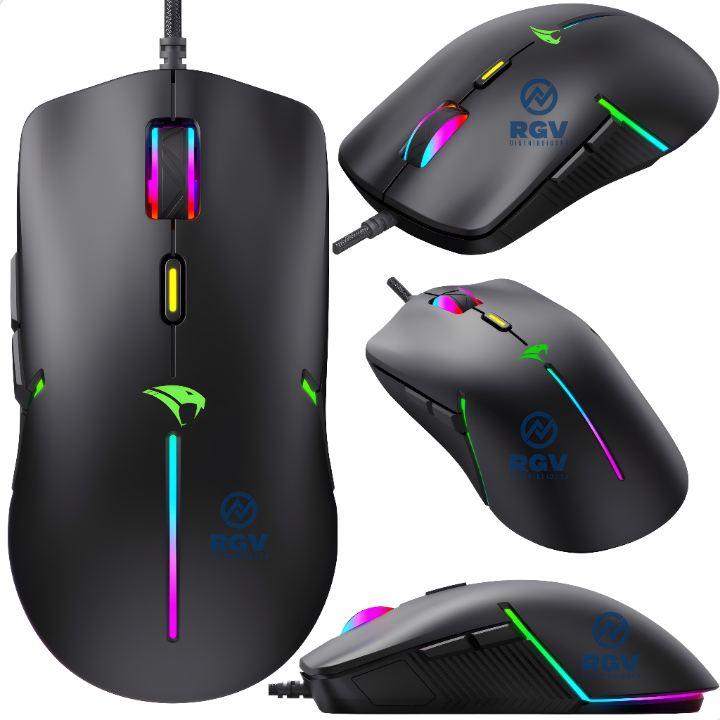 Mouse Gamer Vivensis Viper Pro Mamba 20000 DPIs RGB 6 Botões 6 ...