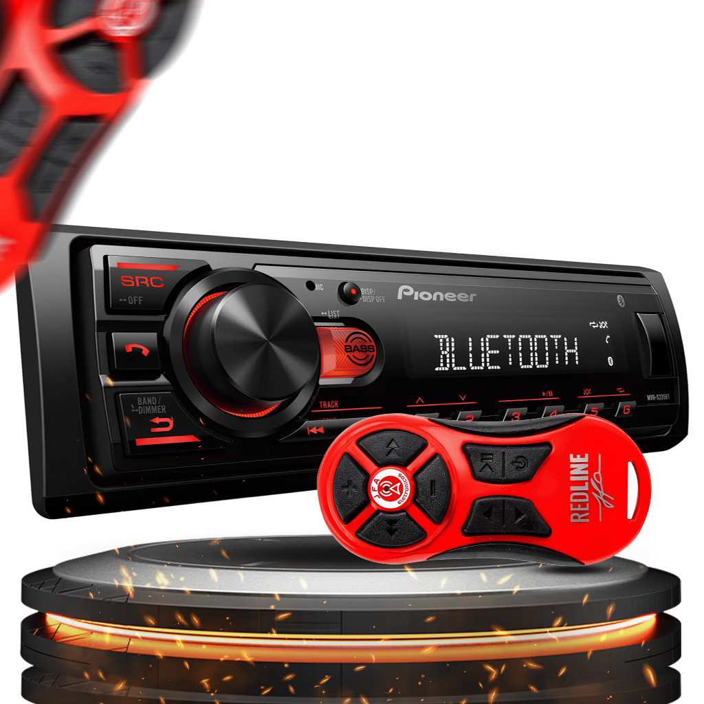 Aparelho de Som Pioneer Mvh-s235ui Usb Radio Fm Bluetooth + Controle ...