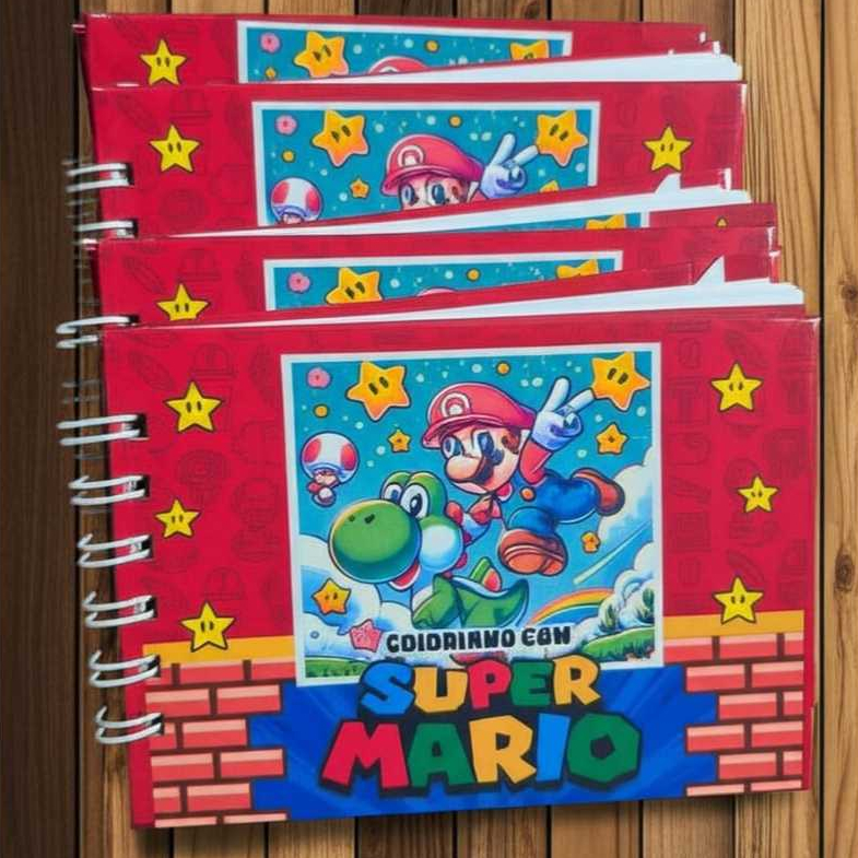 Livro de colorir do Super Mario MINI caderno pra pintar(Estilo Bobbie ...