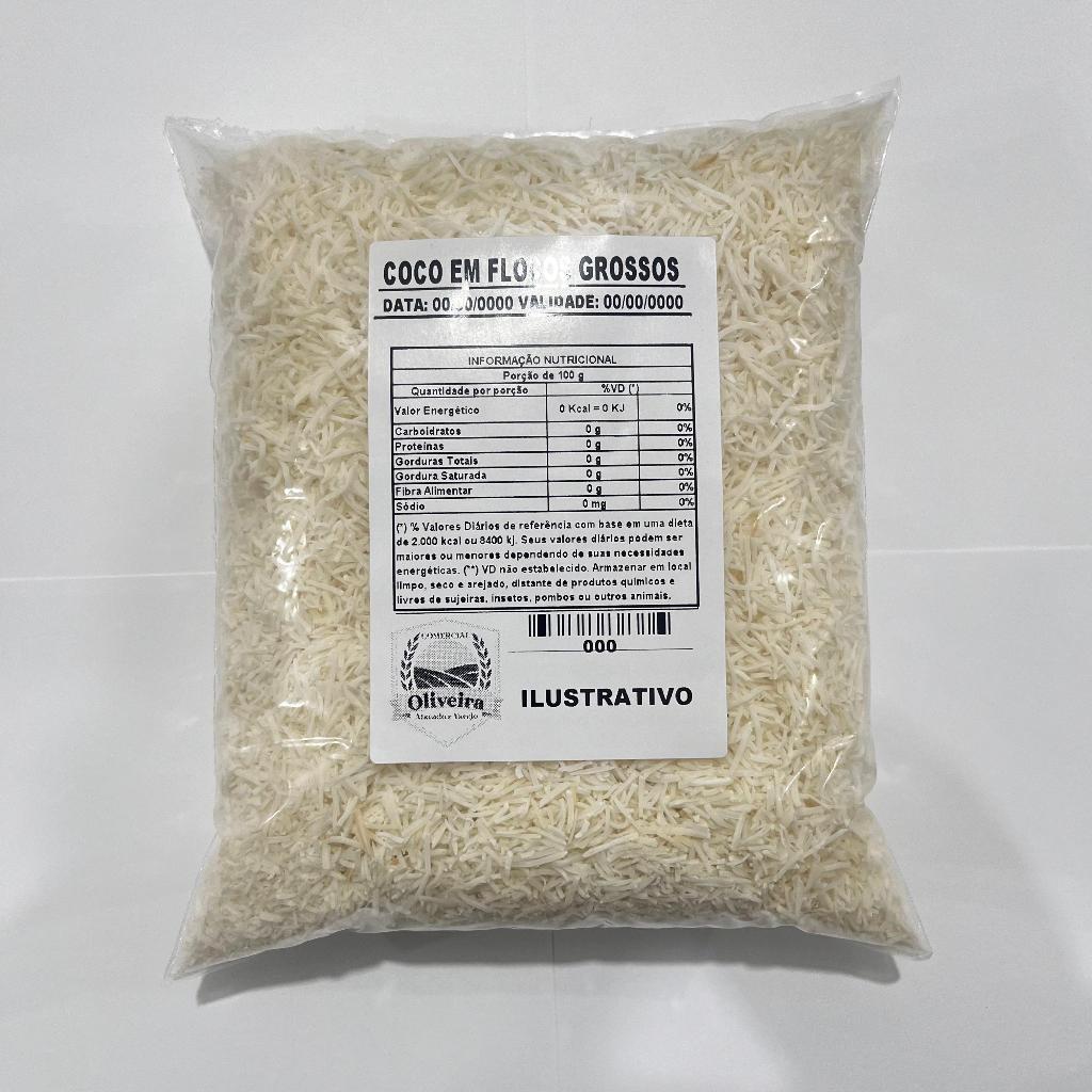 Coco Ralado Flocos Grossos Sem Açúcar 250G | Shopee Brasil