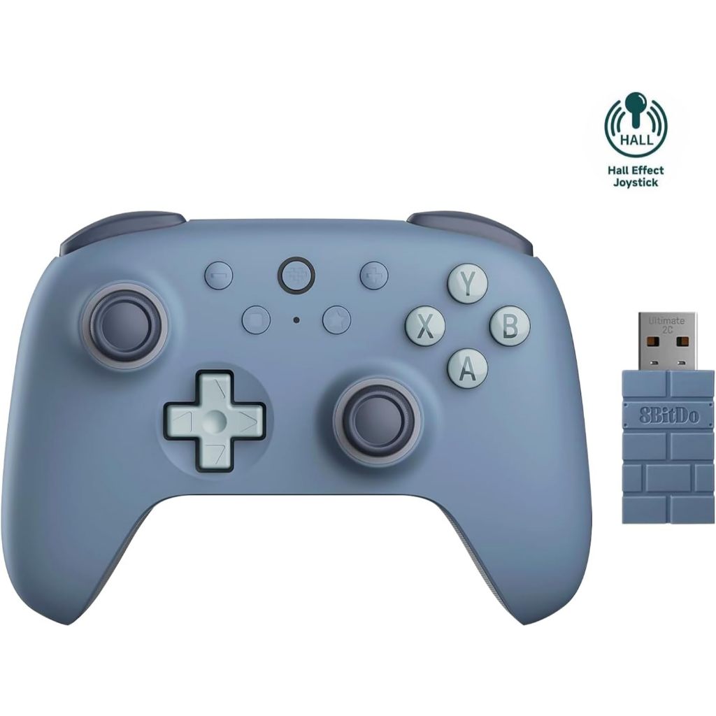 Controle Gamer 8BitDo Ultimate 2C, Bluetooth/Wireless, Hall Effect,Azul ...