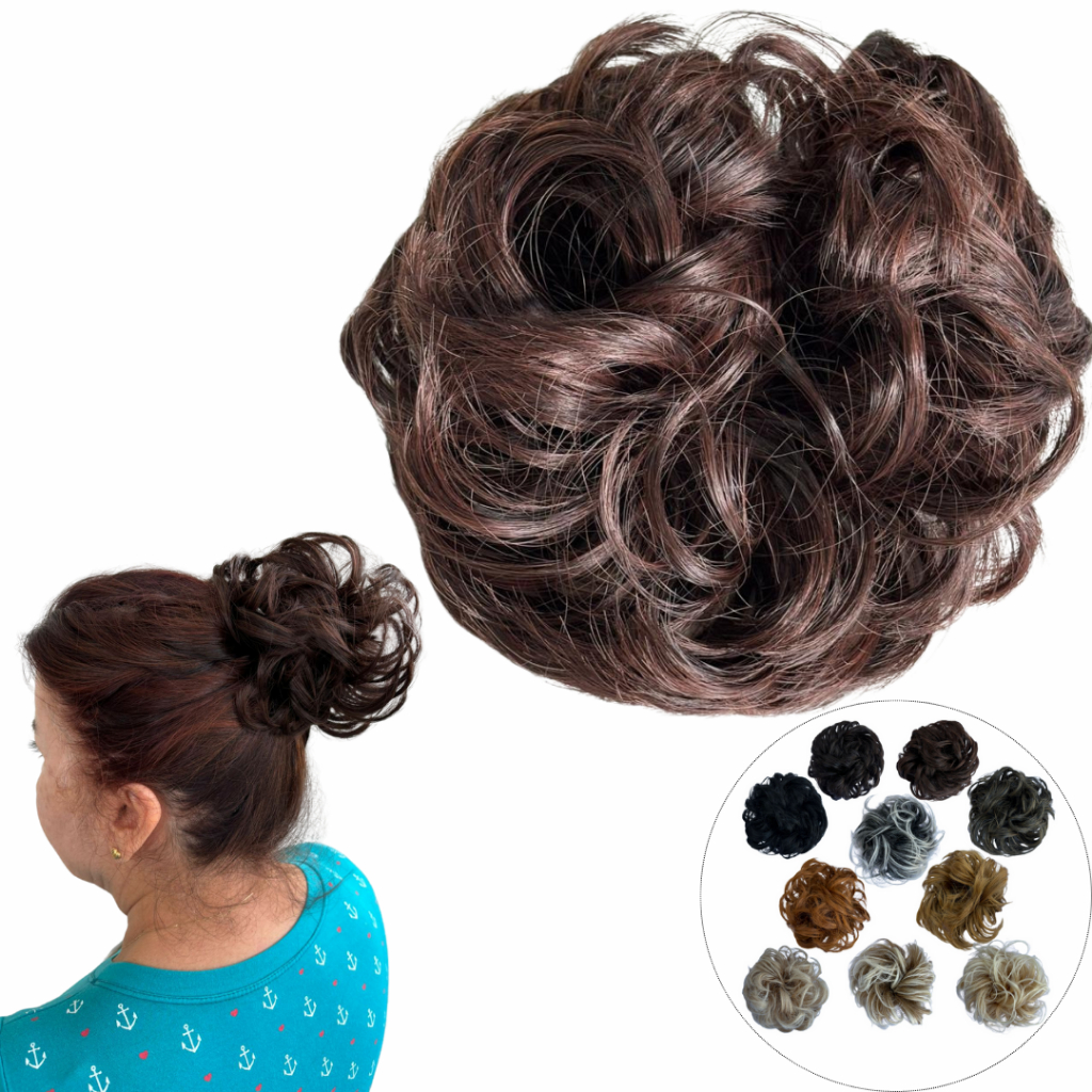 Coque Xuxinha Rabicó Elástico Grego Bagunçado Volume Extra Penteado ...