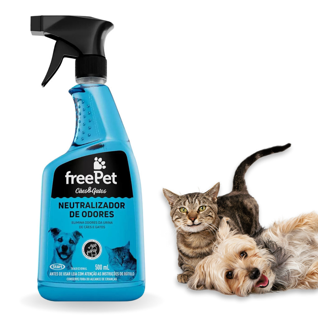 Neutralizador De Odores Free Pet Tradicional Cães E Gatos 500mL Start ...