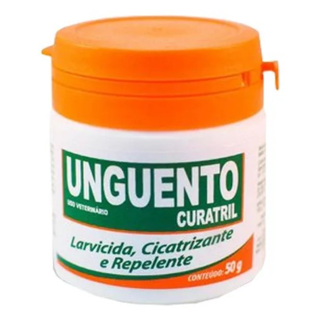 Curatril Unguento Cicatrizante 50g Pote Para Animais | Shopee Brasil