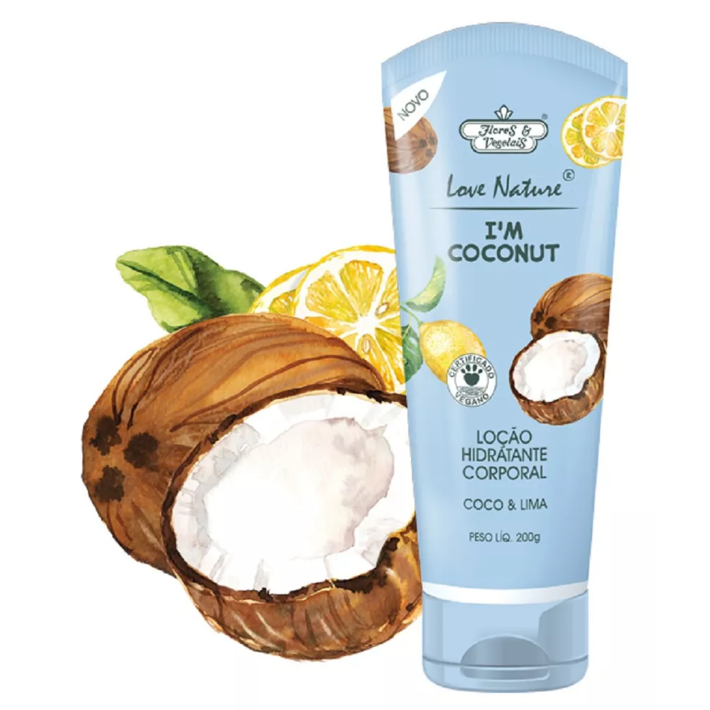 Loção Hidratante Desodorante Coco e Lima 200g Flores e Vegetais ...