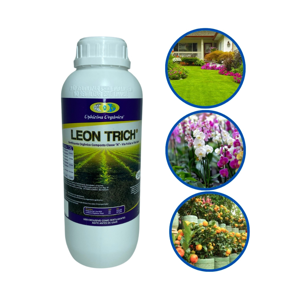 Fertilizante Leon Trich Adubo Orgânico Com Ac Húmico E Fúlvico 1 Litro ...