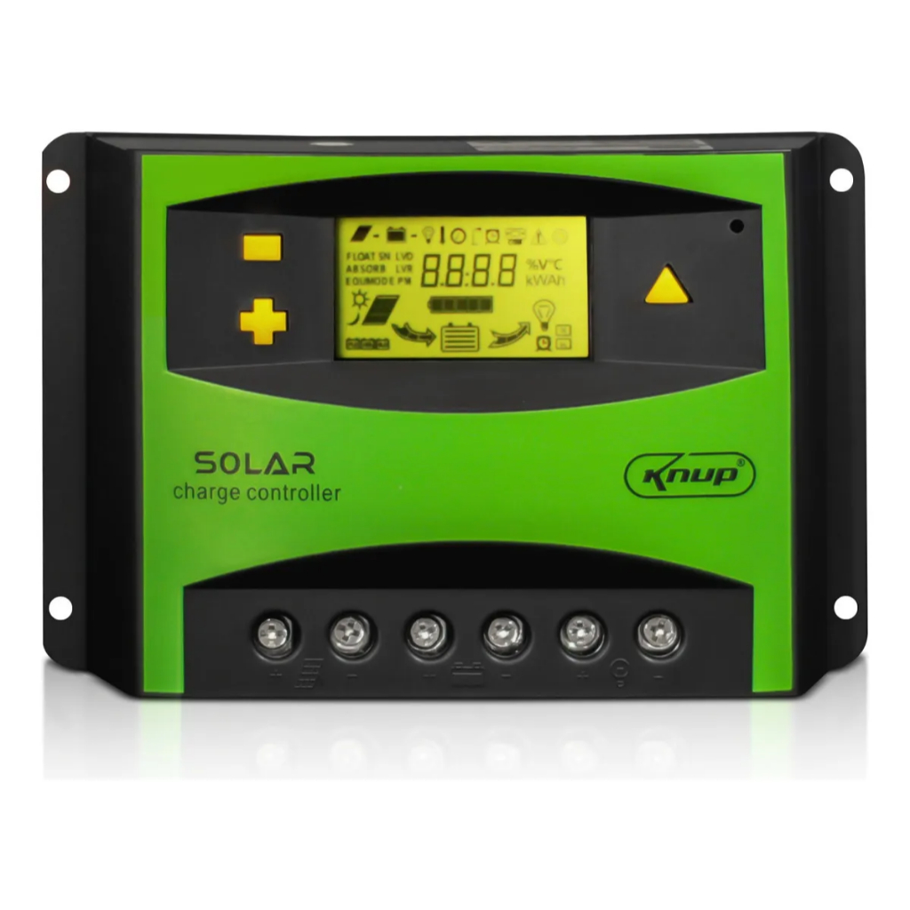 Controlador de carga Solar KNUP - SC60A - Pwm 50a 12v Ou 24v Usb Lcd ...