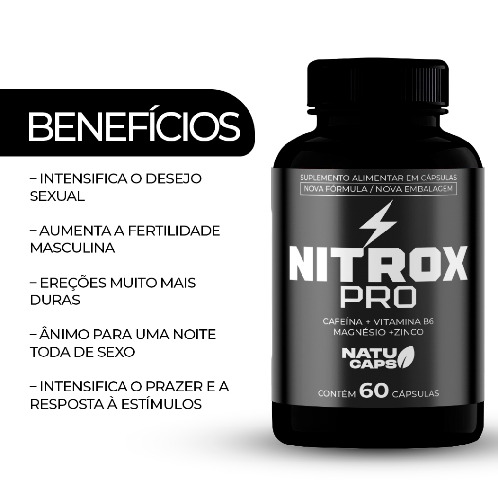 Nitrox Pro - 60 Cápsulas por Pote - Fórmula Avançada. | Shopee Brasil