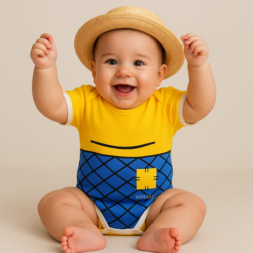 Kit Body Bebe Menino Festa Junina Caipira C/ Chapeu - Chico Bento Arraiá Fantasia Junina Bebê ...