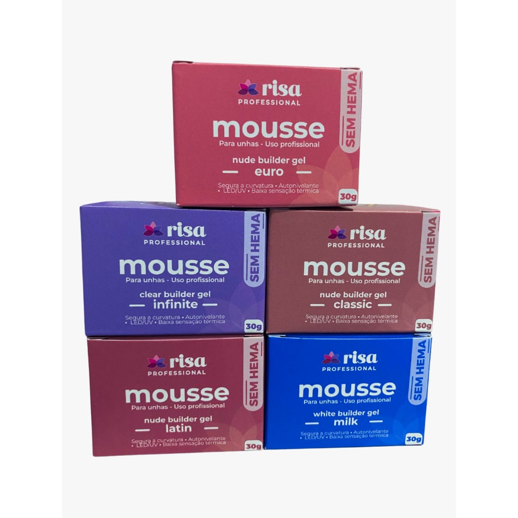 Builder gel hard construtor mousse SEM HEMA Risa 30g | Shopee Brasil