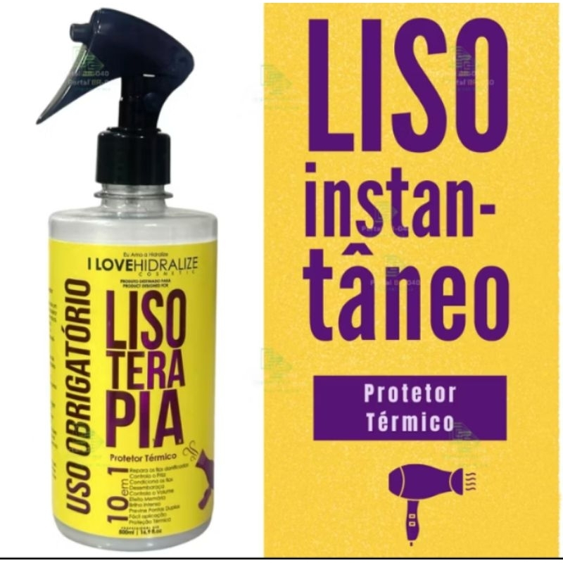 Protetor Térmico Capilar Lisoterapia 10 em 1 Finalizador Liso Extremo 500ML | Shopee Brasil