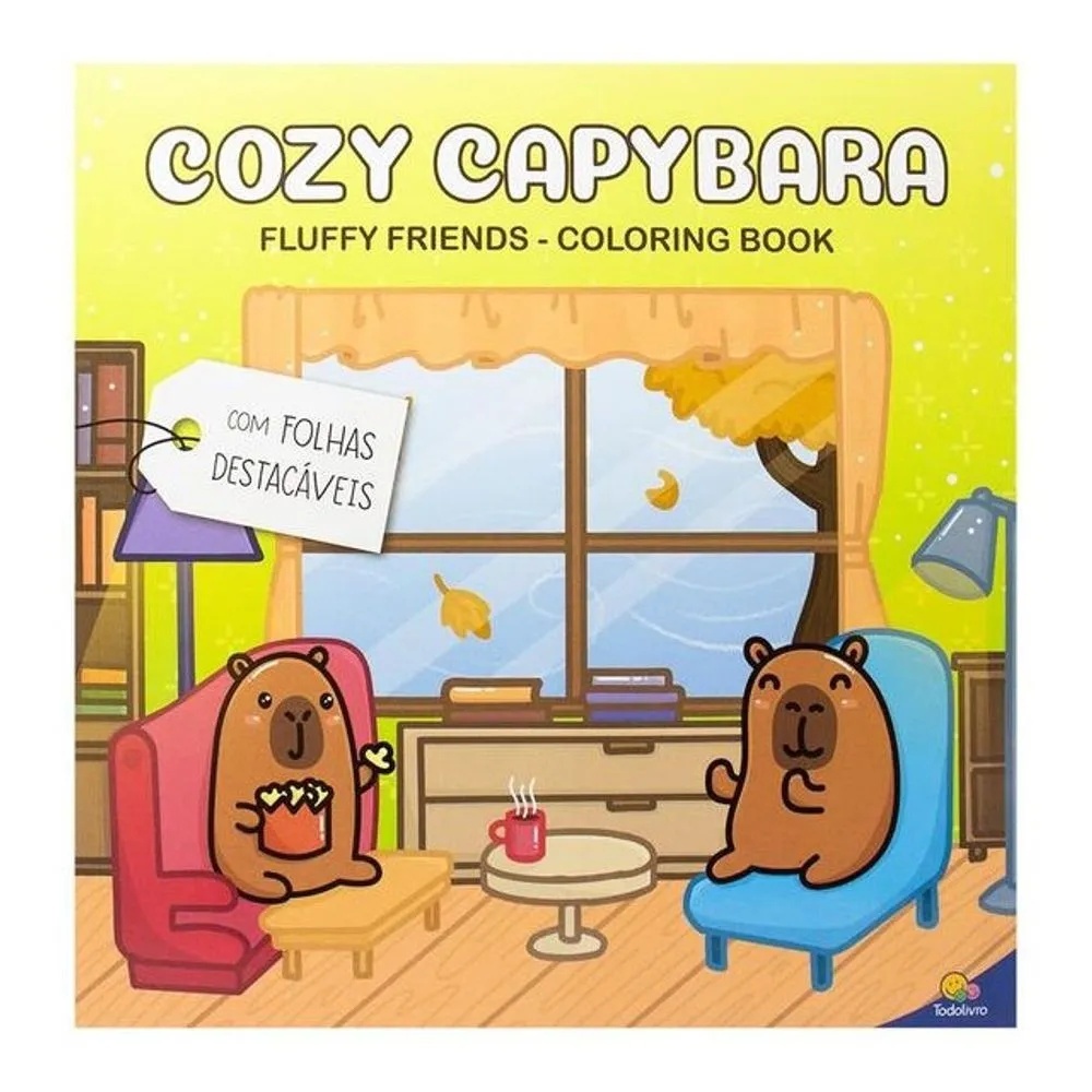 Livro De Colorir Cozy Capivara Fluffy Friends Arteterapia Todolivro ...