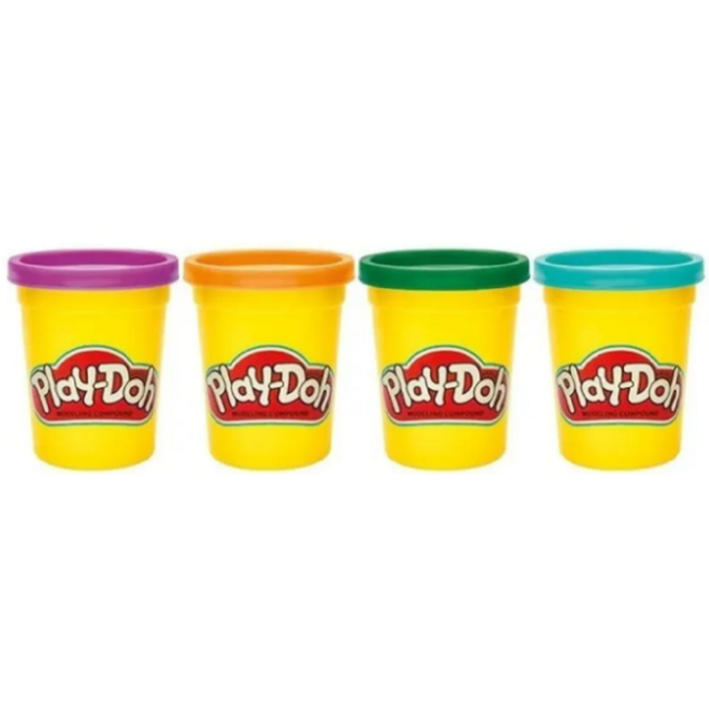 Play-doh 4 Potes De Massinha Sortidos Hasbro B5517 Original | Shopee Brasil