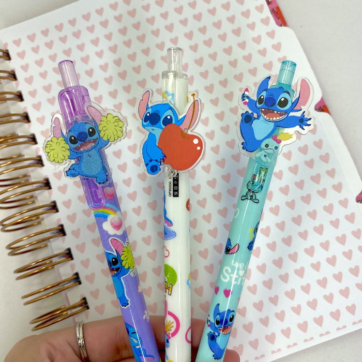 Caneta super fofa Stich e Angel, diversas opções para você! | Shopee Brasil