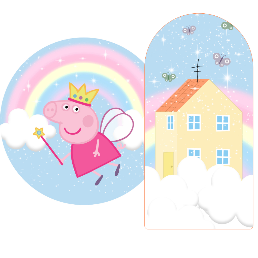 2 CAPAS PARA PAINEL DE FESTA DECORATIVO - TEMA PEPPA PIG - ROMANO ...