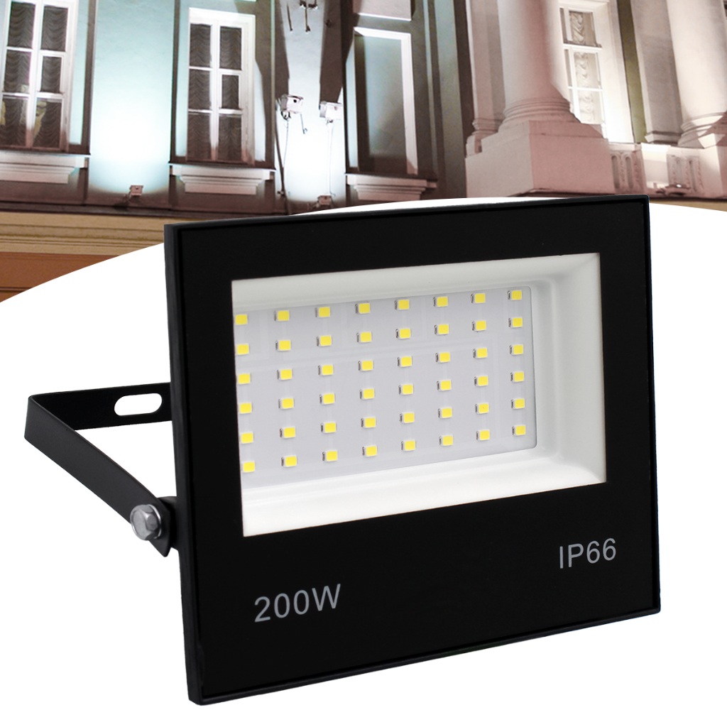 Refletor Led Holofote 200w Ip66 Bivolt Forte Luz Branco Frio | Shopee Brasil