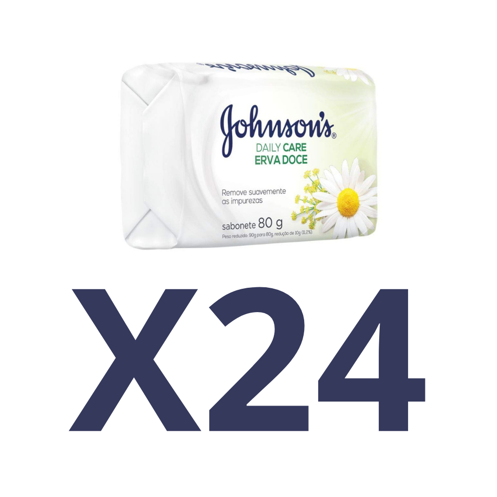 KIT 24 Sabonete Johnson's Erva Doce 80g | Shopee Brasil