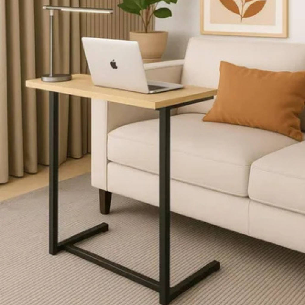 Suporte Lateral Para Notebook Em Ferro Madeira Industrial | Shopee Brasil