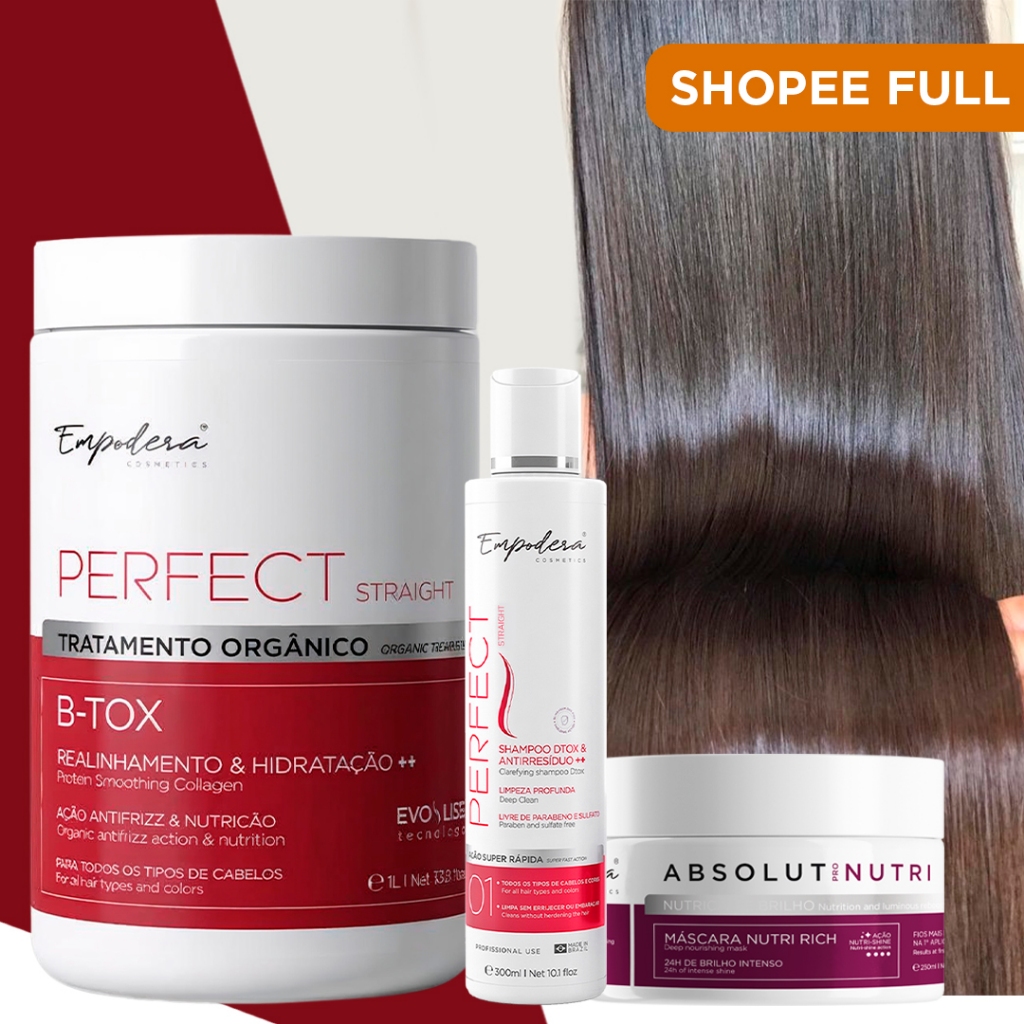 Kit Btx Capilar Sem Formol Orgânico 1Kg Profissional - Empodera - Para cacheadas/loiras/morenas ...