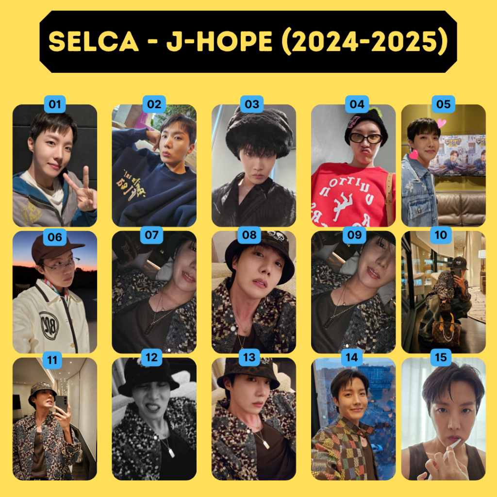 Photocards BTS j-hope Selca (2024/2025) | Shopee Brasil