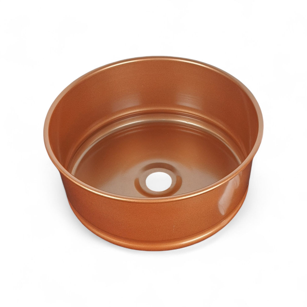 Cuba Redonda 32x14cm Em Alumínio Reforçado Rose Gold | Shopee Brasil