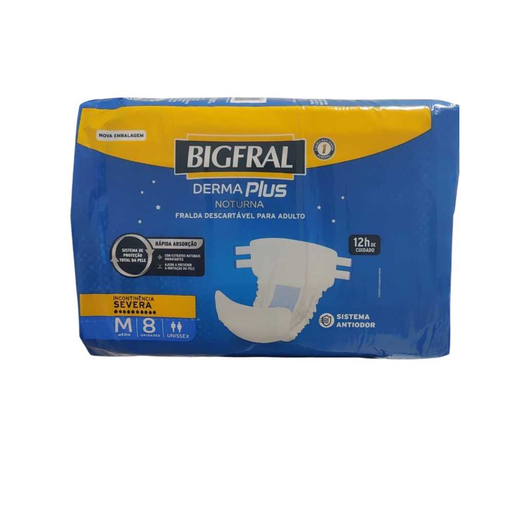 Bigfral Derma Plus M com 8 unidades | Shopee Brasil