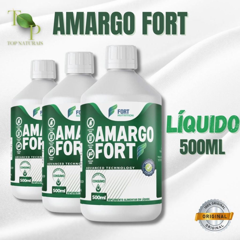 SUPLEMENTO EM LÍQUIDO AMARGO FORT 500ml | UMA BOA DIGESTÃO | MIX DE ...