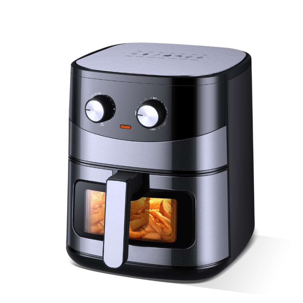 Air Fryer Inox 6,5L Com Visor Transparente 1500W 220V Fritadeira ...