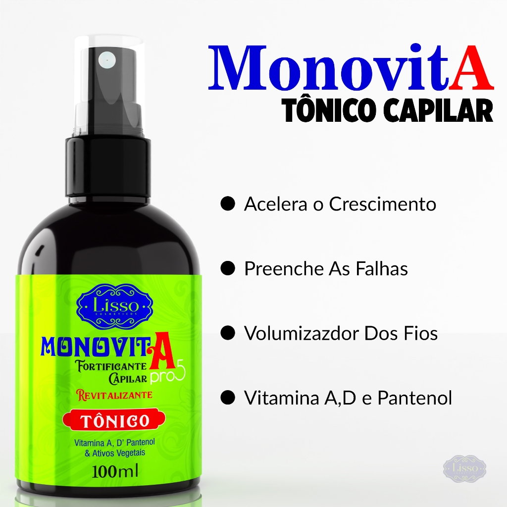 Tônico Capilar Monovit A Crescimento Extremo Vitamina Para Cabelo ...