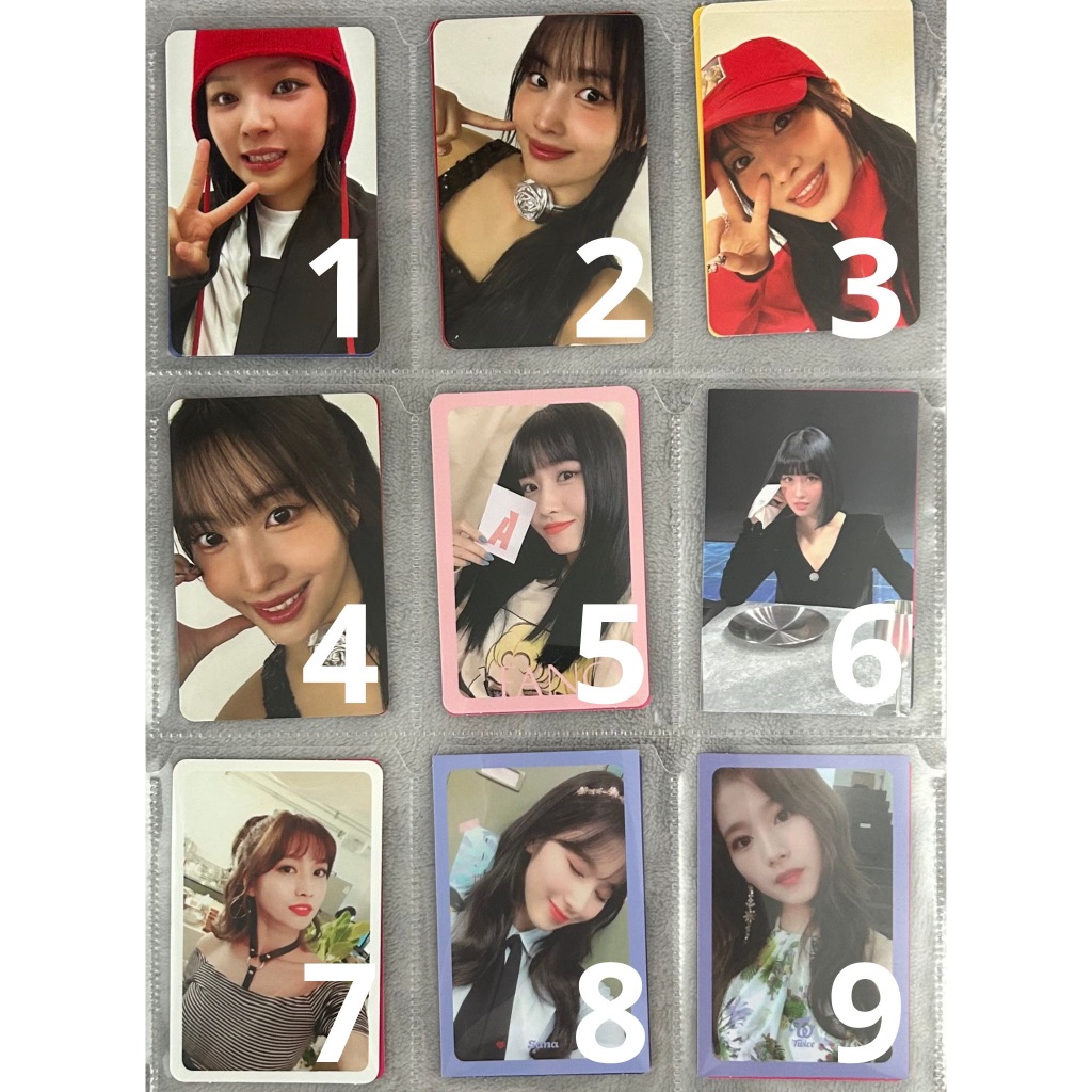TWICE & ITZY PHOTOCARDS - NAYEON | MOMO | SANA | JIHYO | MINA | DAHYUN | TZUYU | YEJI | LIA ...